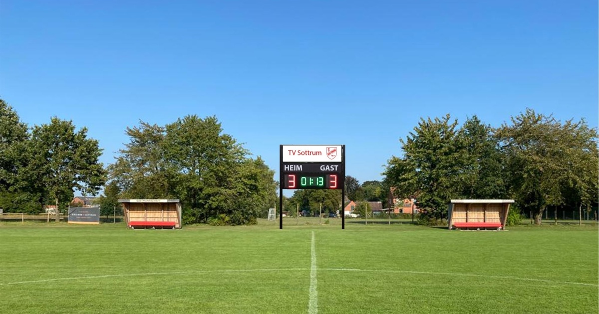 Anzeigetafel Sportplatz Sottrum Alte Dorfstraße - Viele schaffen mehr