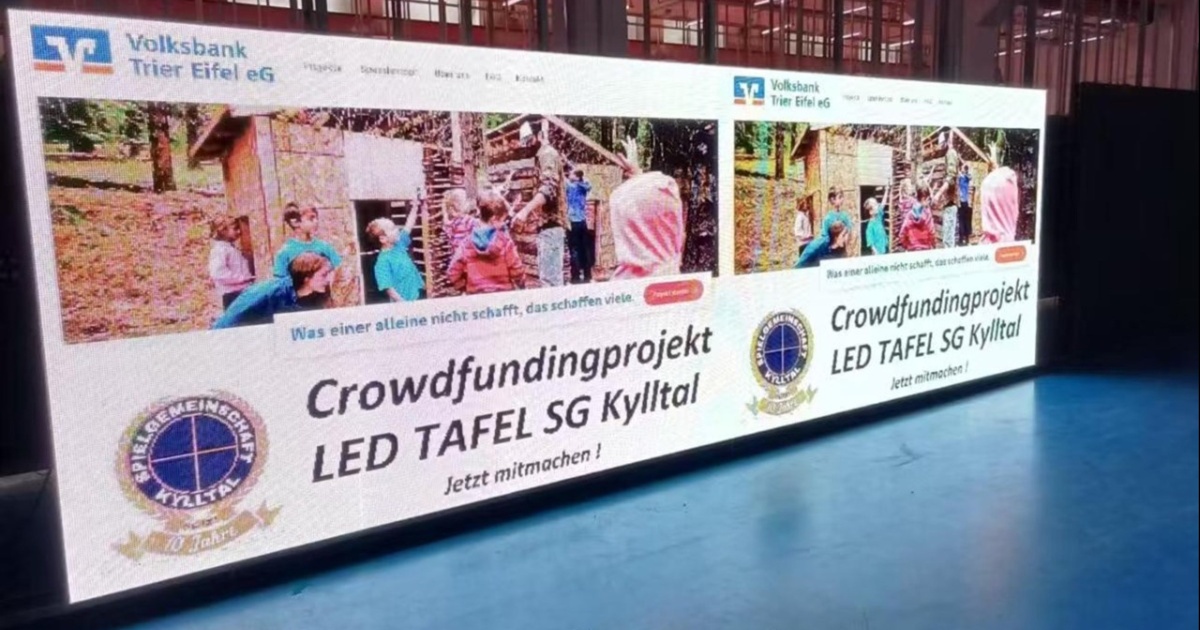 LED-Video-Tafel für den Sportplatz Gerolstein - Viele schaffen mehr